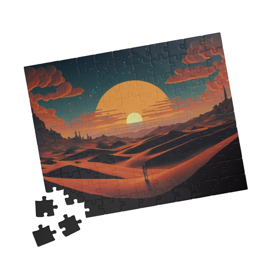 Desert Art Jigsaw Puzzle Desert Nature Art Family Game Night Activity ...