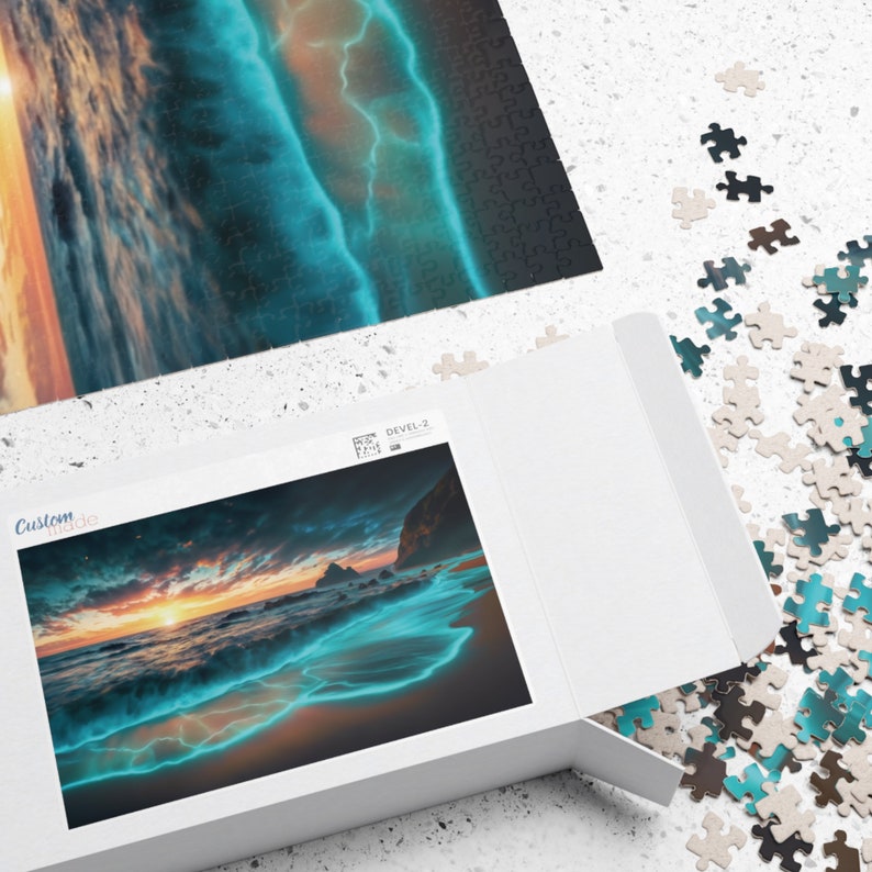 Bioluminescent Plankton Neon Art Jigsaw Puzzle Family Game Night ...