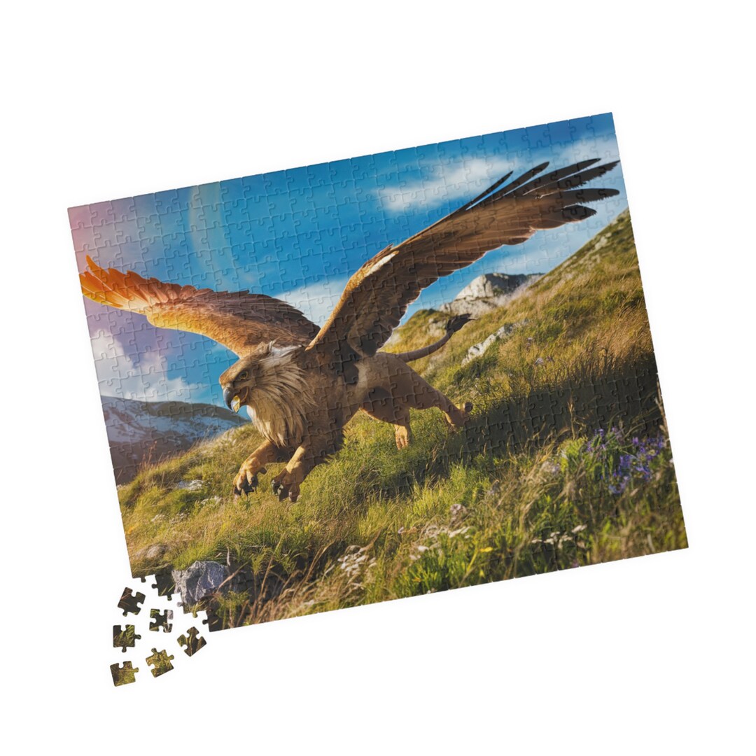 Griffin Jigsaw Puzzle Fantasy Art Print Mythological Creature Greek ...