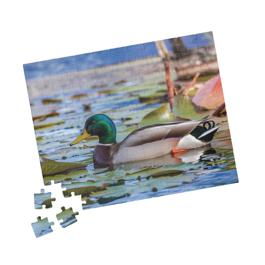 Mallard Duck Puzzle, Bird Jigsaw Puzzle, Birthday Gift for Bird Lover ...