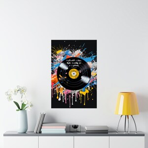 Rainbow Record Poster | Nietzsche Quote, Music Wall Art - Etsy