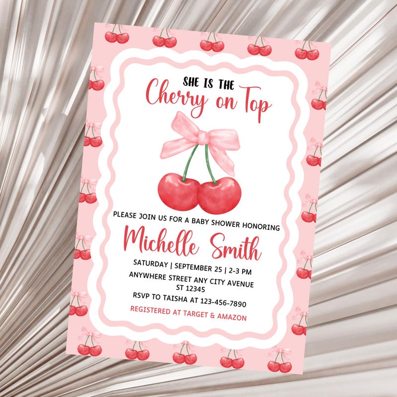 Cherry Theme Baby Shower - Etsy