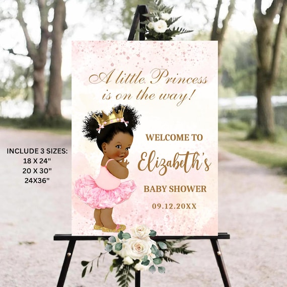Princess Baby Shower Sign Welcome Princess Baby Shower 2025