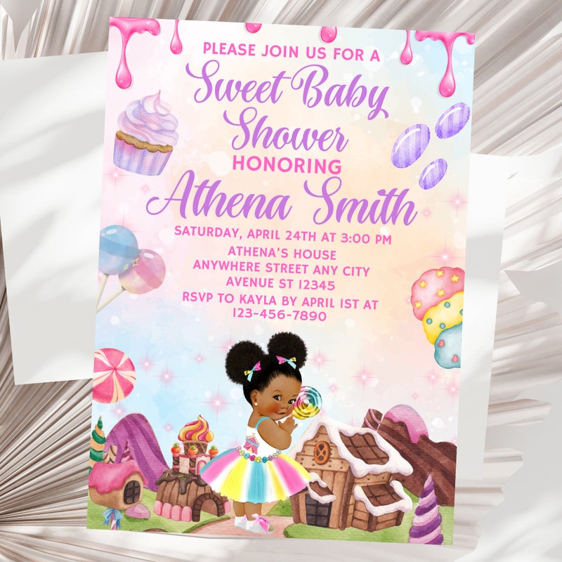 Candyland Invitation - Etsy