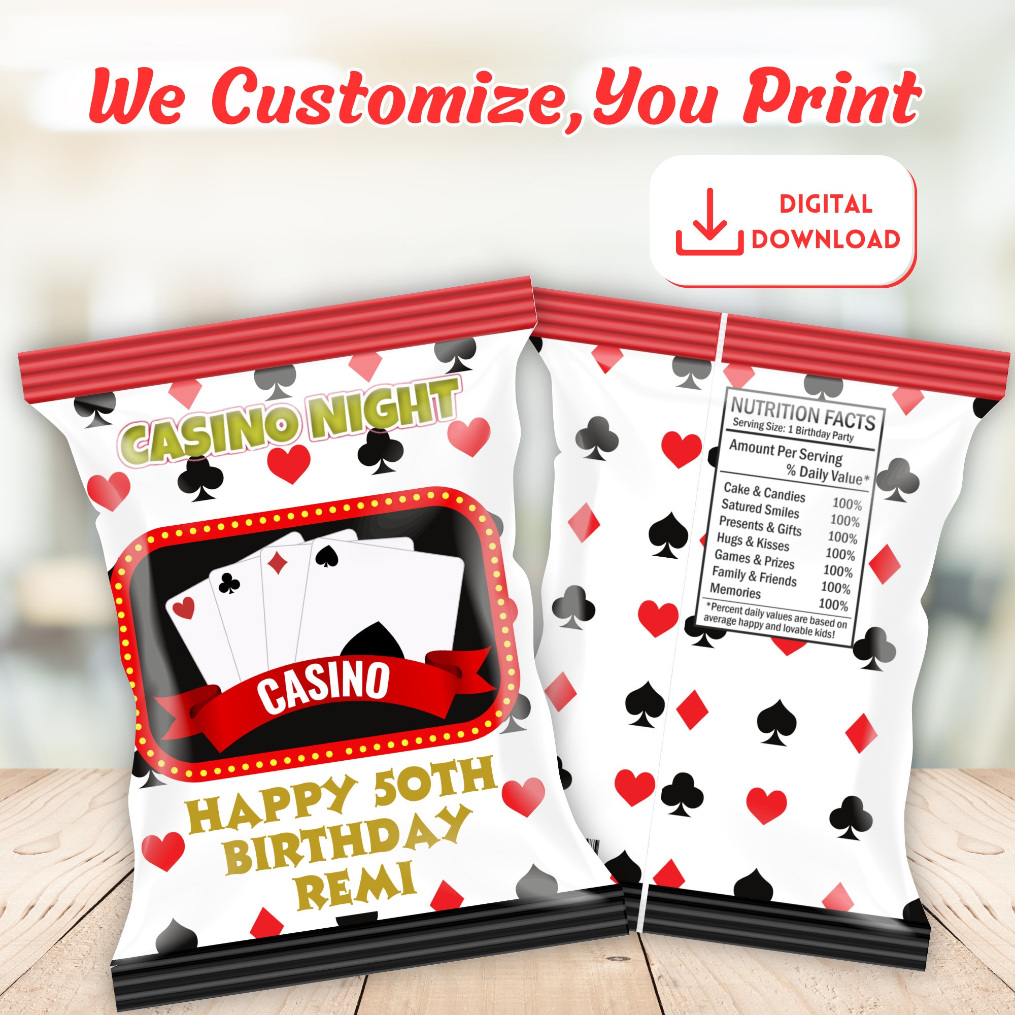 Chip Bag for Adult Casino Chip Bag Personalized Casino Party Favor Chip ...