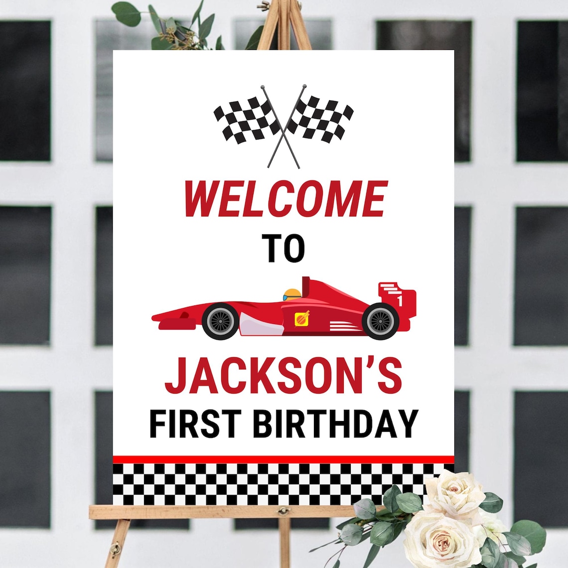 Editable Fast One Welcome Sign, Fast One First Birthday Welcome Sign ...