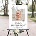Editable First Birthday Welcome Sign, Modern Photo Birthday Welcome ...