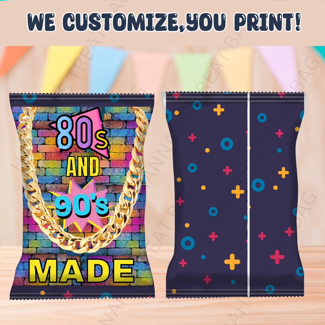 90s Printable Chip Bags Printable Glowing Throwback Retro, Love the 80 ...
