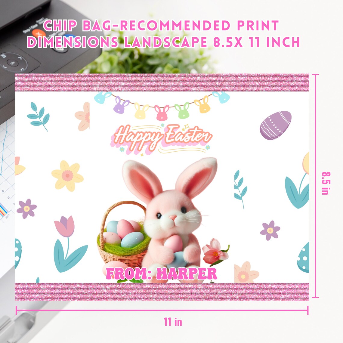 Easter Chip Bag for Easter Basket Easter Table Decor Idea Eastertime ...