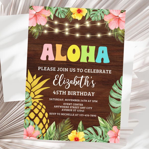 Aloha Theme Party - Etsy