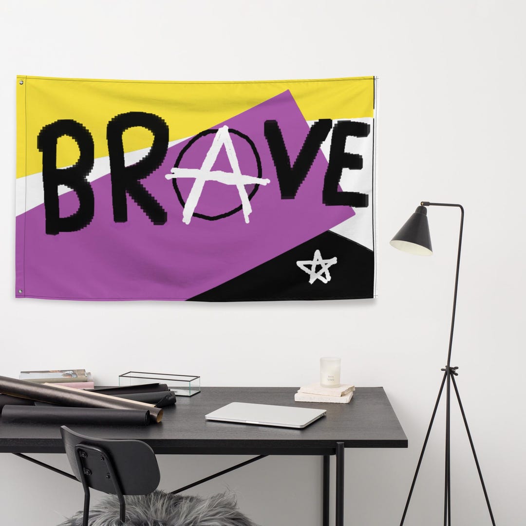 Brave Flag - Deconstructed Nonbinary Flag, Enby Pride - Etsy