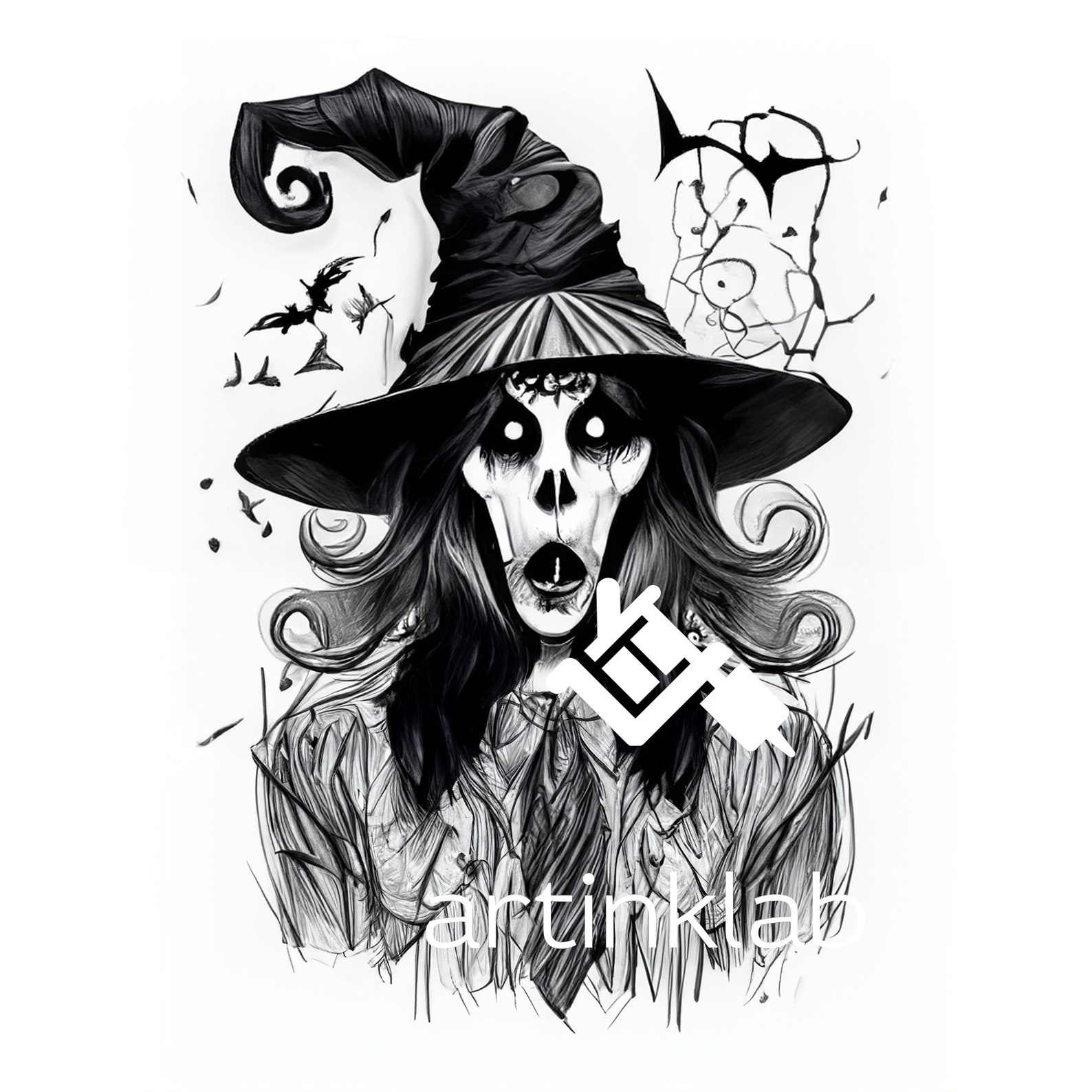 Witchcraft Tattoo Witch Tattoos Wiccan Tattoo Demon Tattoo - Etsy