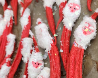 Okra Santa Handmade Christmas Ornament, Santa Claus Ornament, Dried ...