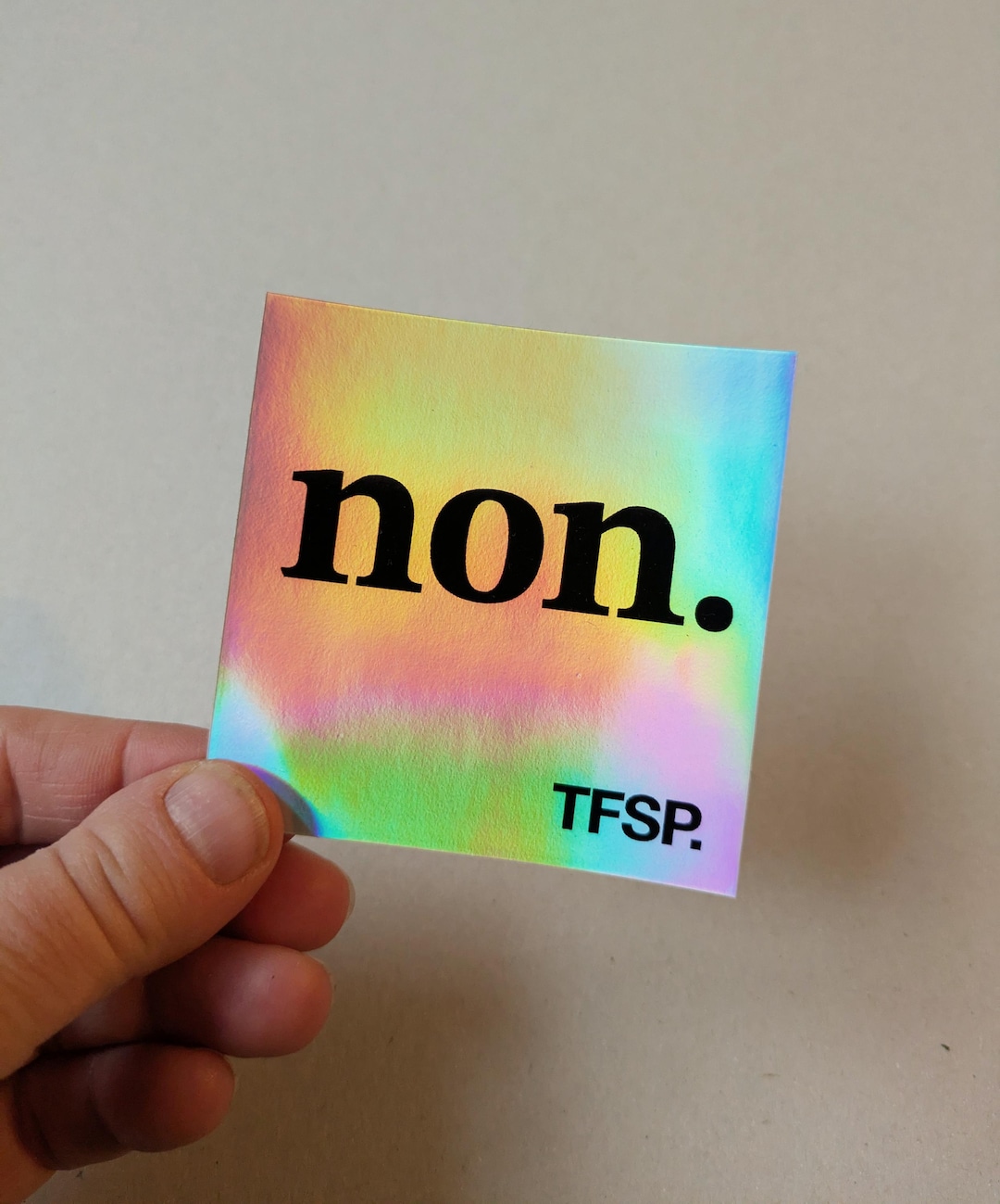 Non. – Holographic Sticker | Trending Quote | Rainbow Vinyl ...