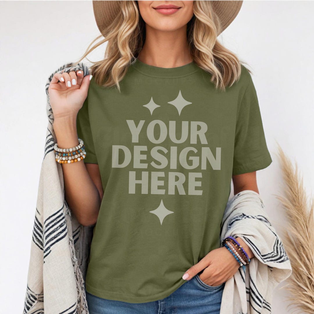 Comfort Colors 1717 Hemp Shirt Mockup Comfort Color Hemp Tshirt Mock-up ...
