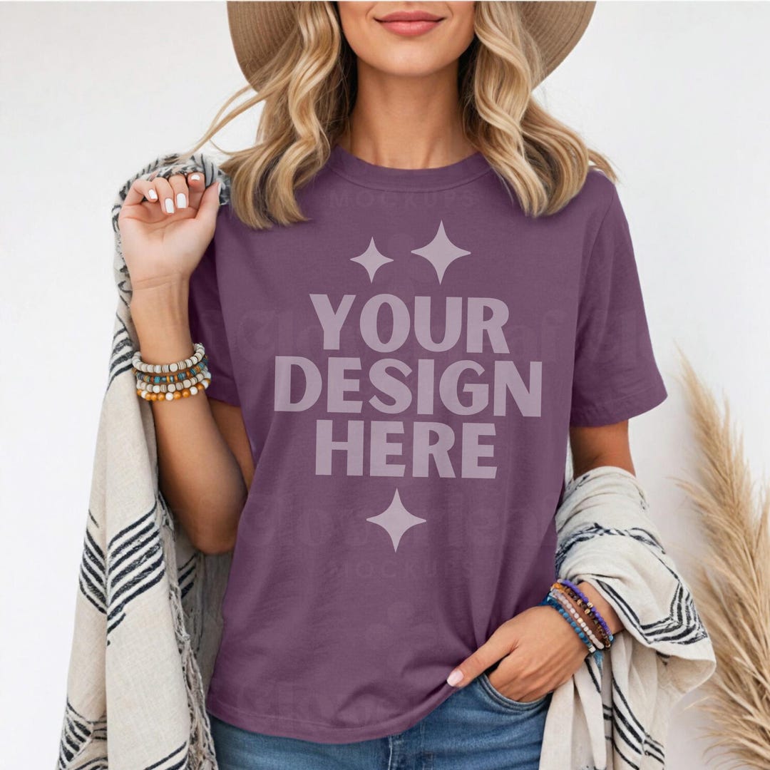 Comfort Colors 1717 Berry Shirt Mockup Comfort Color Berry Tshirt Mock ...