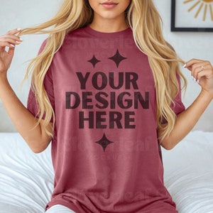 Comfort Colors C1717 Brick Shirt Mockup Comfort Color Brick Tshirt Mock ...