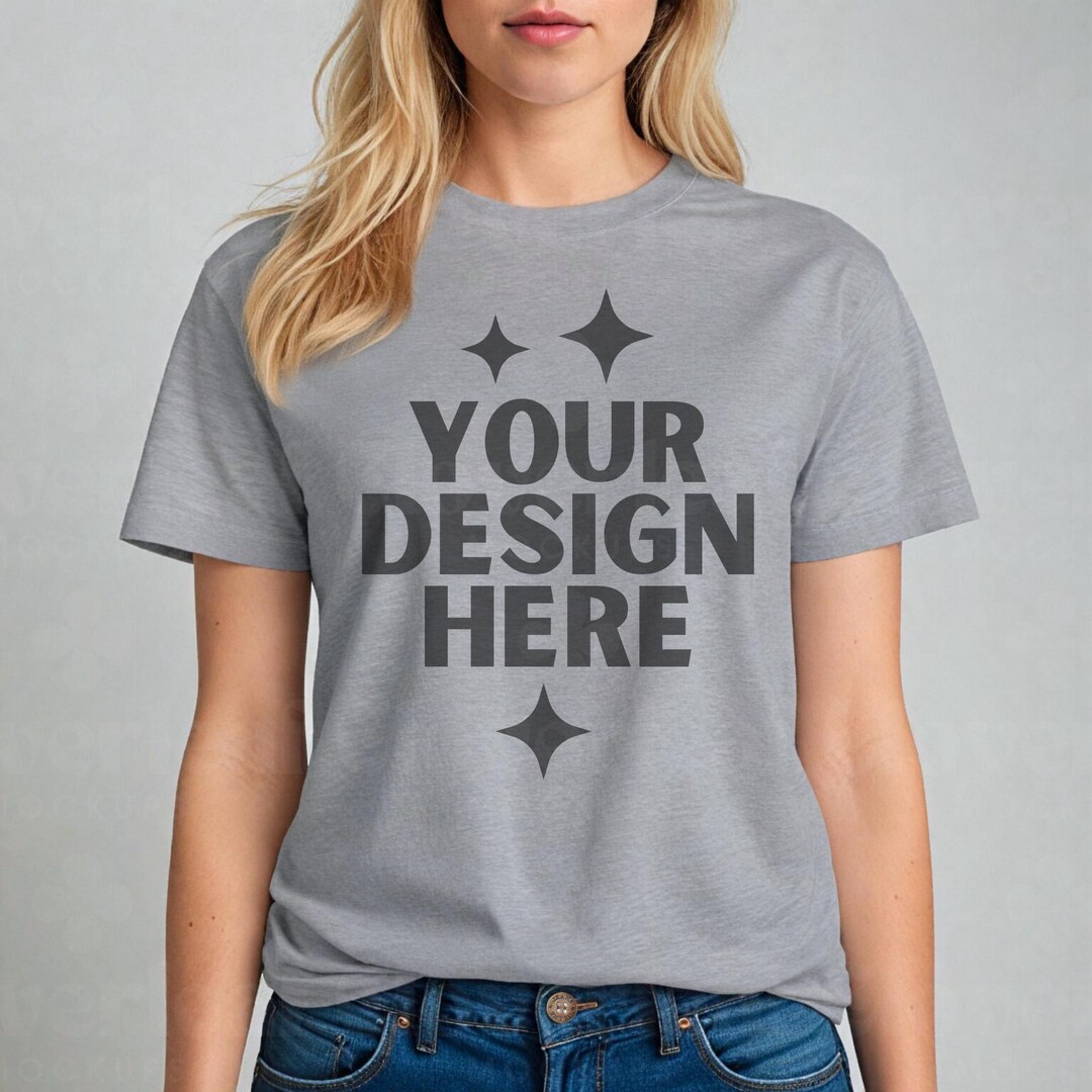 Next Level 6210 Dark Heather Grey Mockup CVC Jersey T-shirt Mock up NL ...