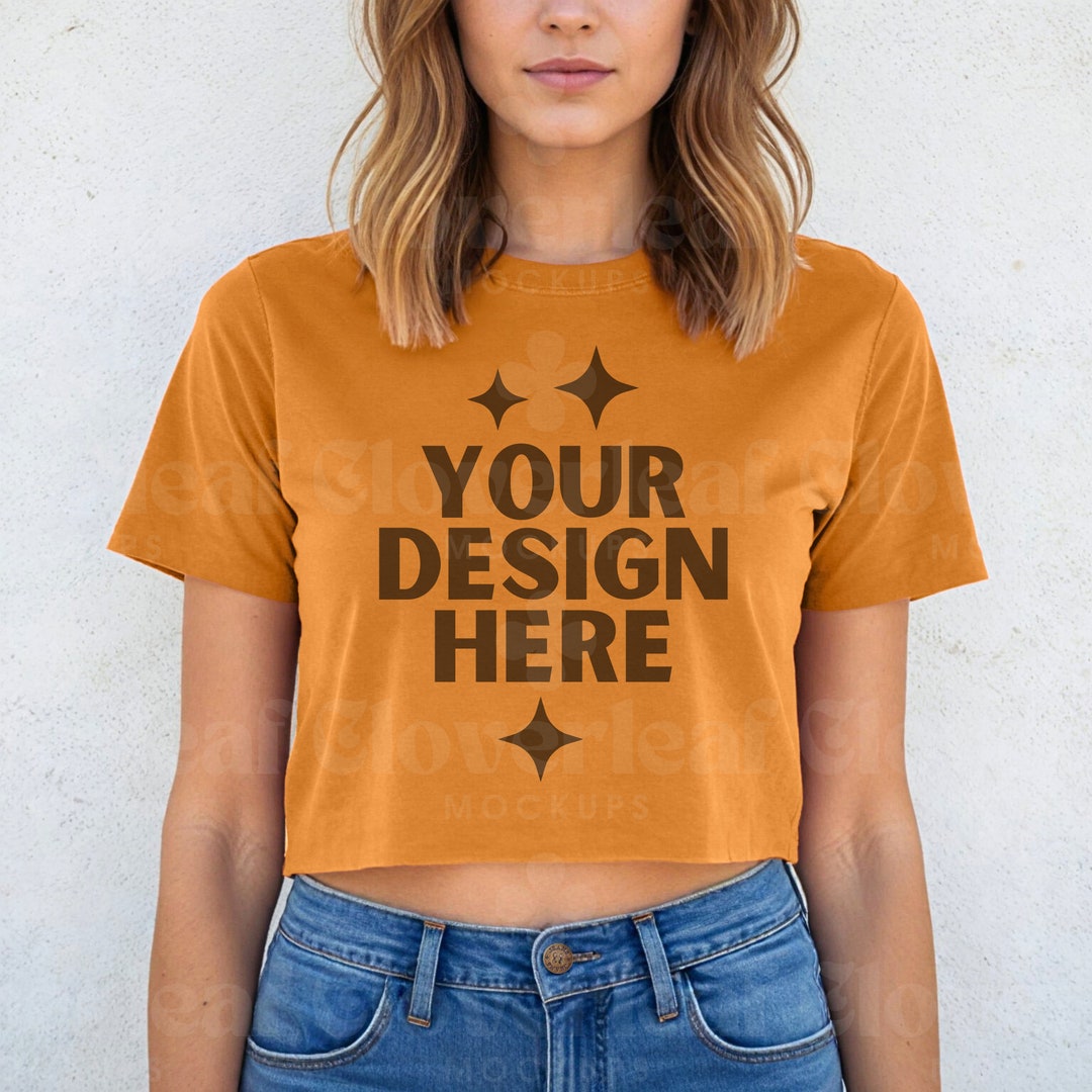 Next Level 5080 Antique Gold Mockup Cropped Shirt Mock-up Antique Gold ...