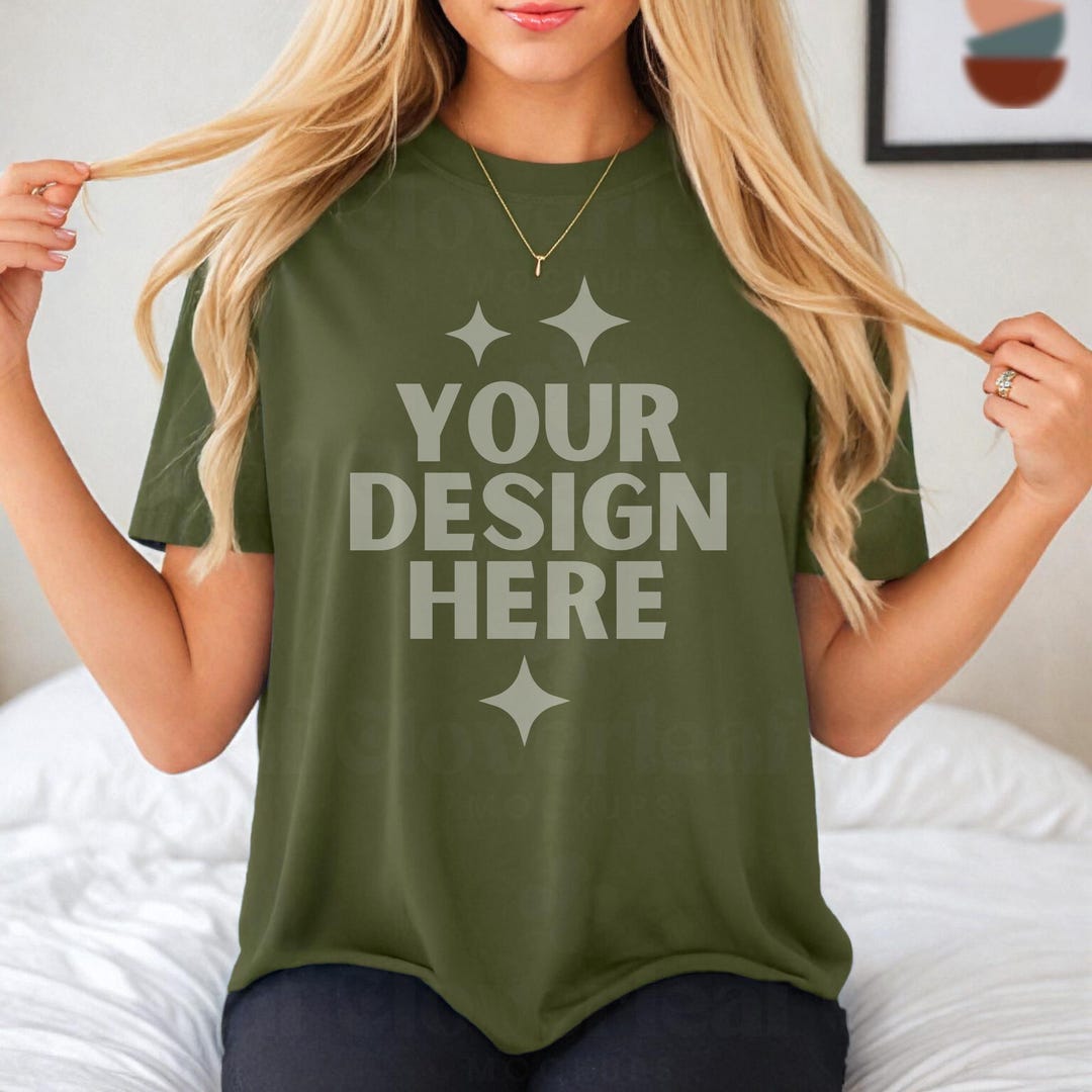 Comfort Colors 1717 Hemp Mockup Comfort Color Hemp Tshirt Mock-up Women ...
