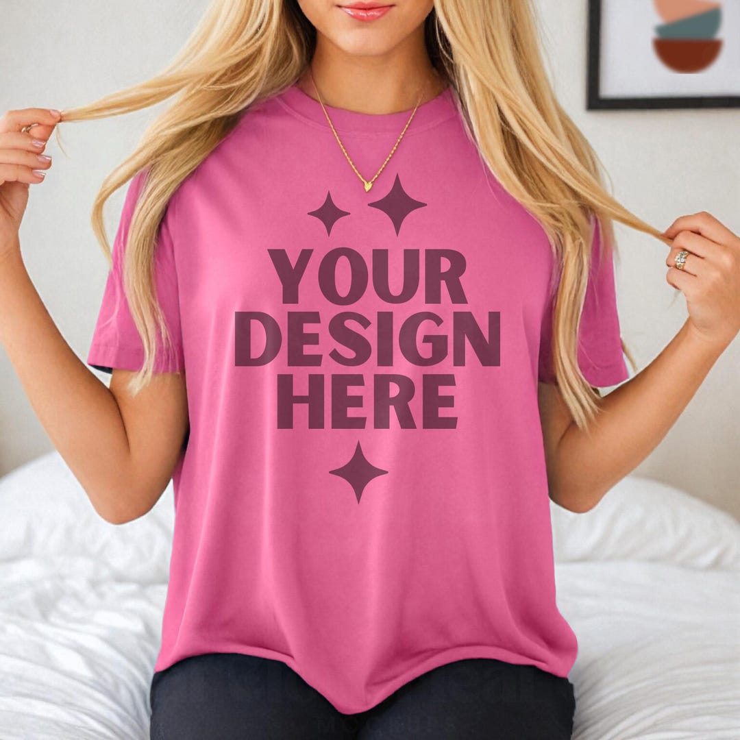 Comfort Colors 1717 Crunchberry Mockup Comfort Color Crunchberry Tshirt ...