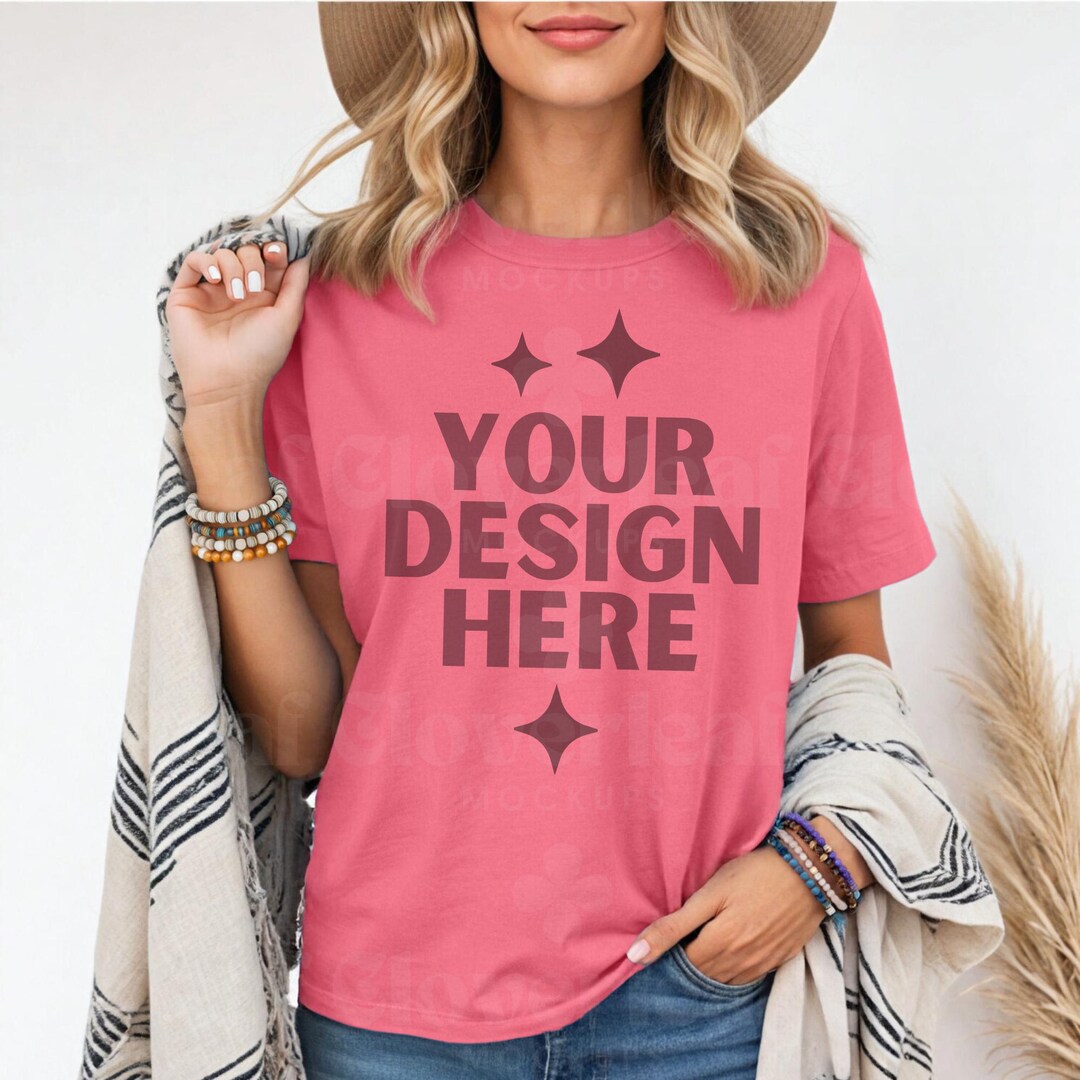 Comfort Colors 1717 Peony Shirt Mockup Comfort Color Peony Tshirt Mock ...