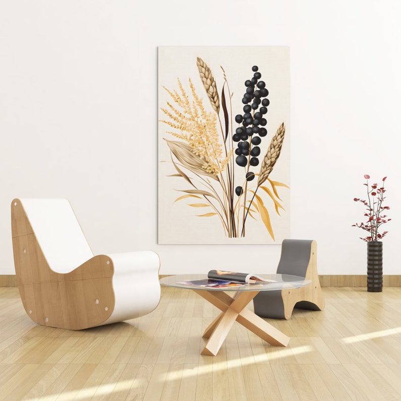 Printable Wall Art,printable Abstract,mid Century,botanical,wheat ...