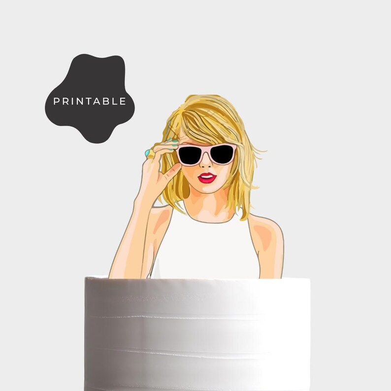 Printable Pop Star Cake Topper | Entertainment Birthday Centerpiece ...