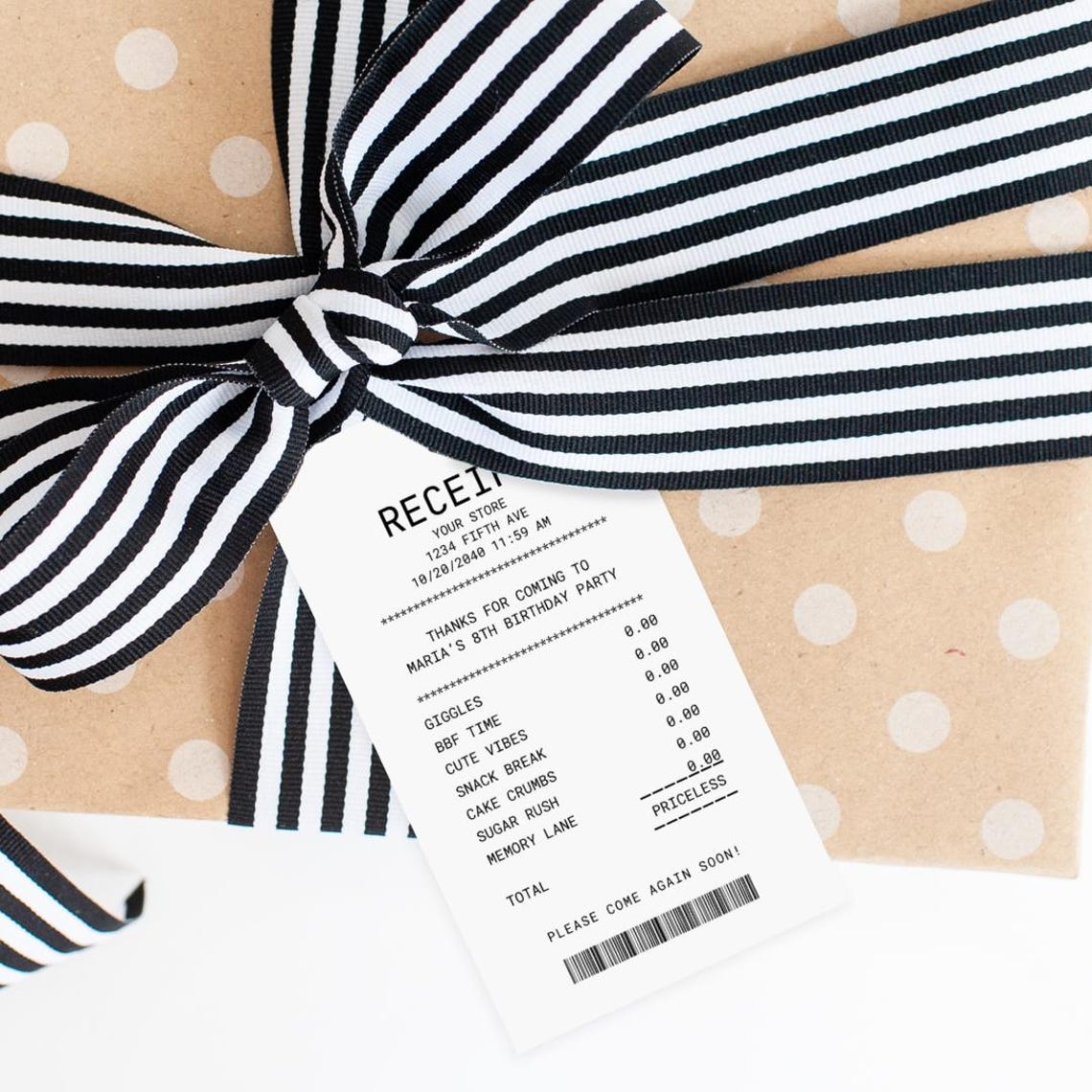 Editable Thank You for Coming Receipt | Trendy Shopping Receipt Play ...