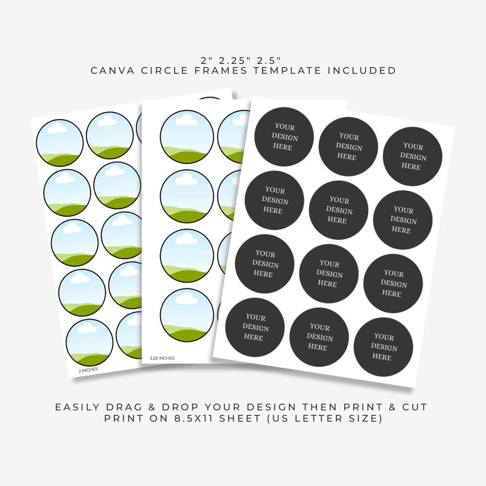 Editable Circle Cake Toppers | Trendy Cupcake Centerpieces | Minimalist ...