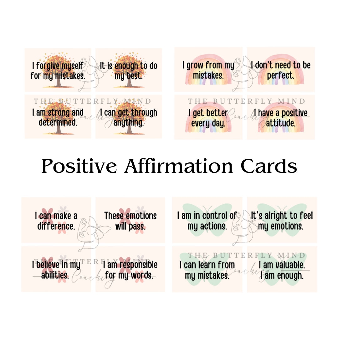 Positive Affirmation Cards - Etsy