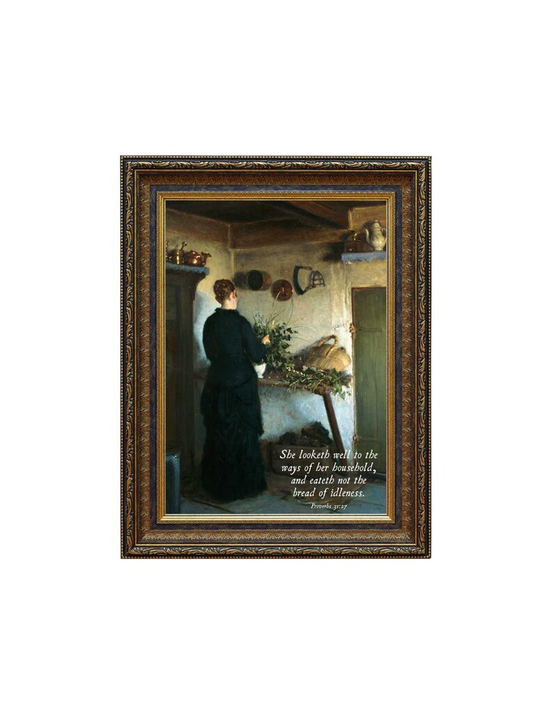 The Ways of Her Household Print Christian Art Print, Proverbs 31 Art ...