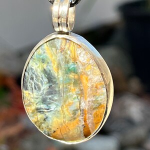 Clear Creek Plasma Agate - Sterling Silver Necklace - Oval - Etsy