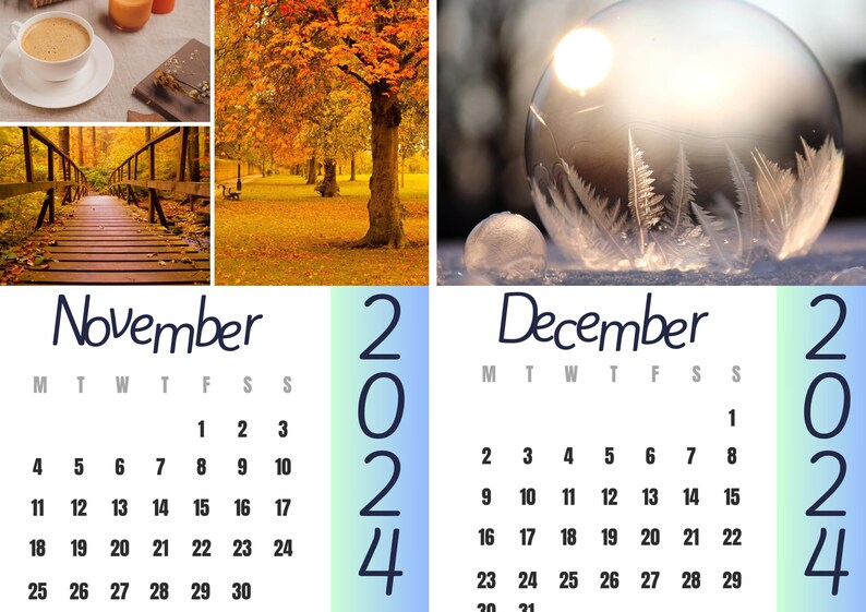 Printable Landscape Calendar for 2024: Swap or Keep Photos - Etsy Australia