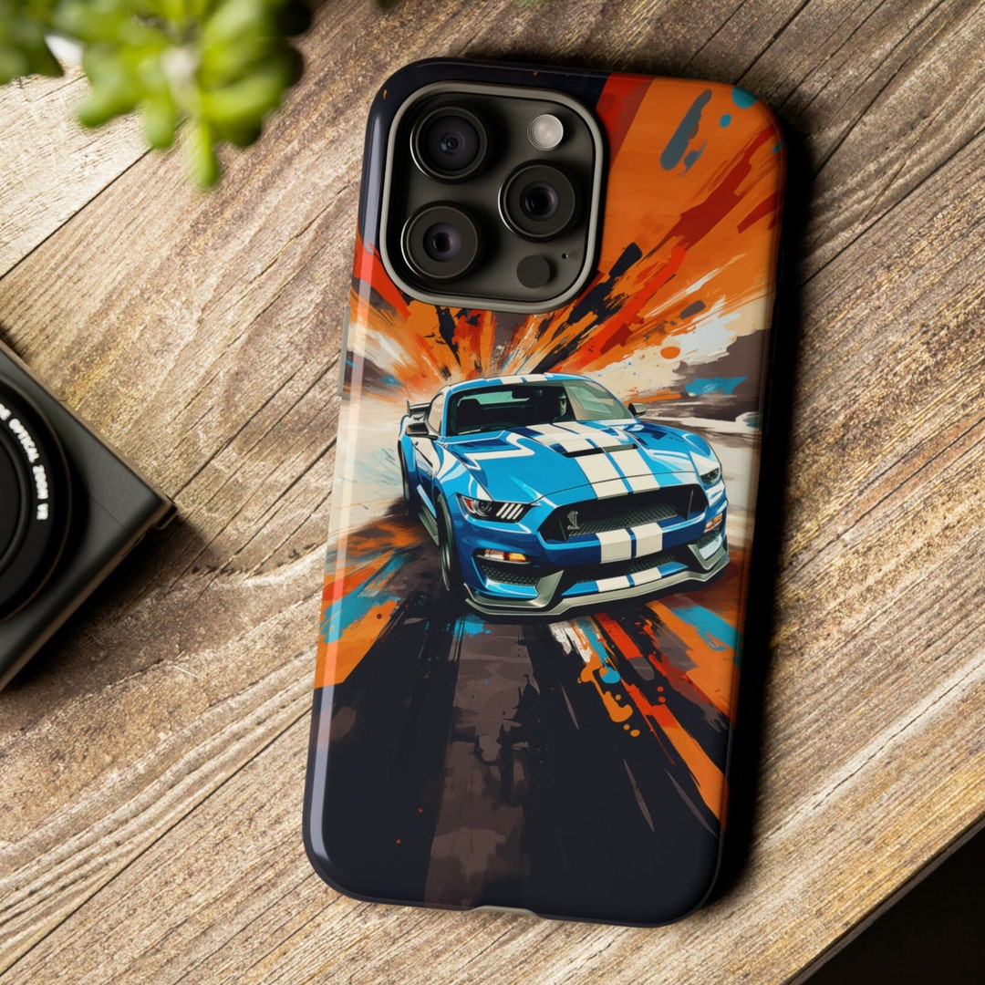 Ford Mustang Shelby Cobra,sports Car, Wave Street Art Phone Case for ...