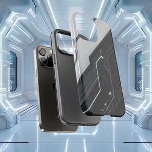 Futuristic High-tech Sci-fi Cyberpunk Phone Case for iPhone 16,15,14,13 ...