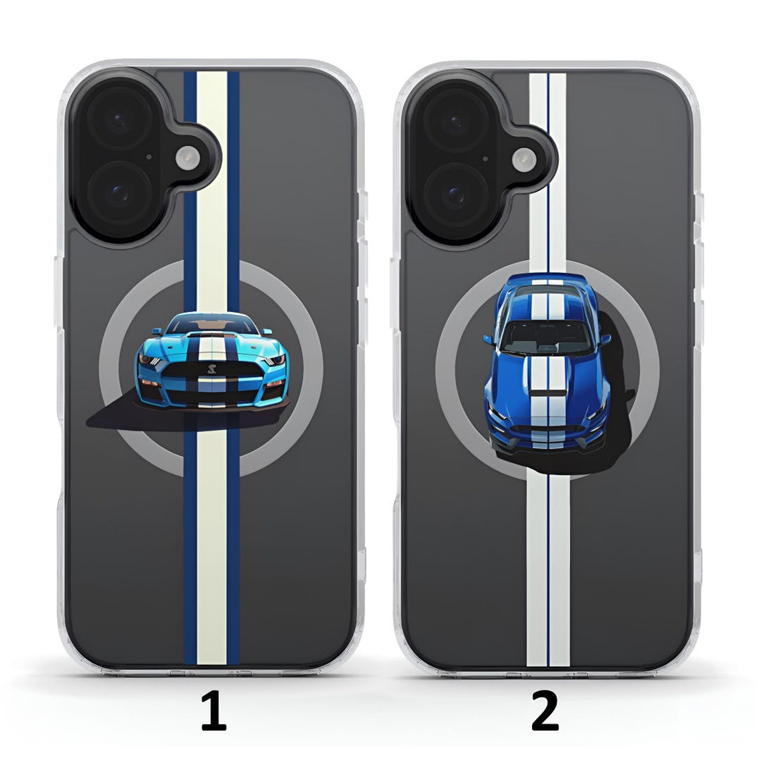 Ford Mustang Shelby Muscle Car, Sports Car Clear Magsafe Phone Case for ...