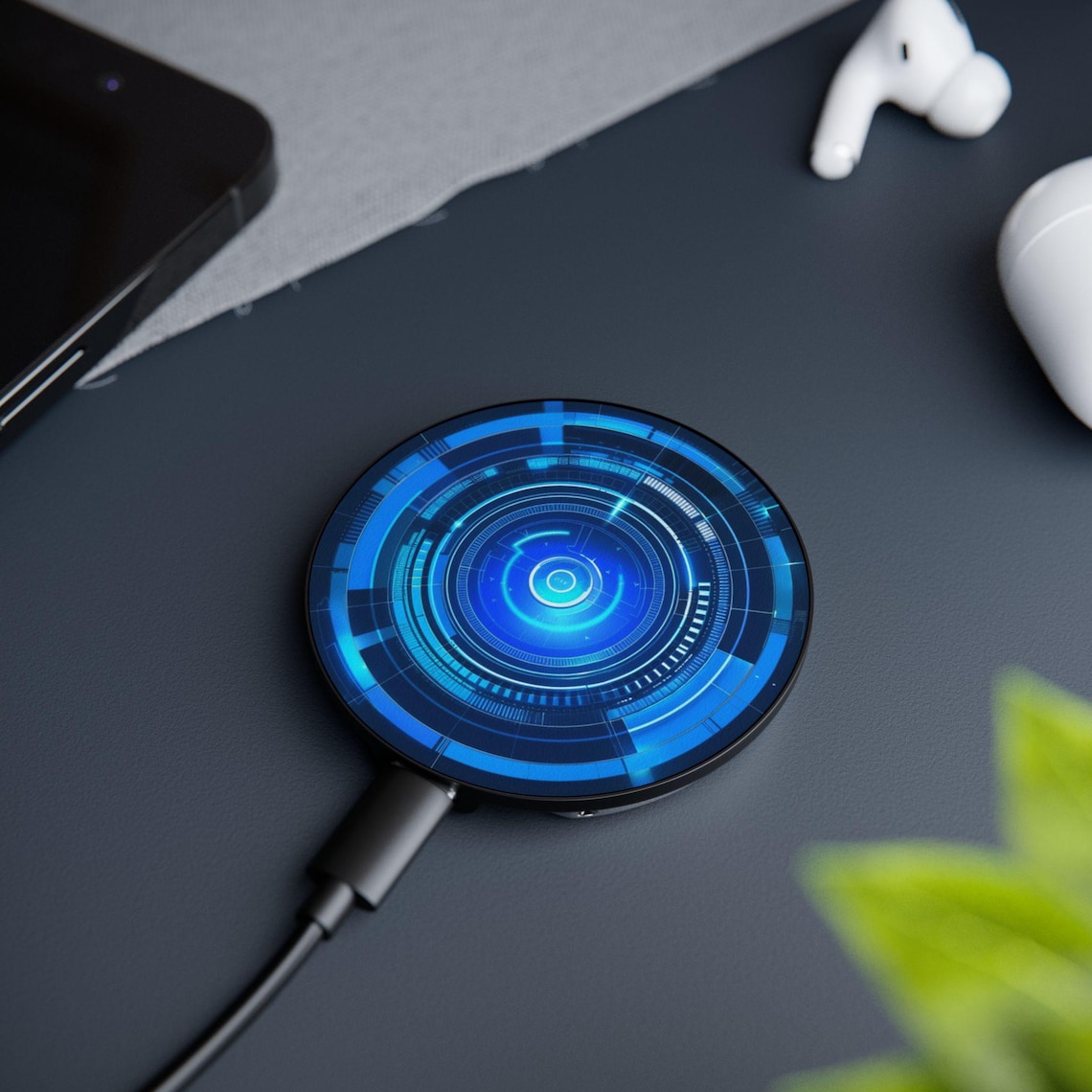 High-tech Sci-fi UI Futuristic Cyberpunk Magsafe Phone Holder Stand ...