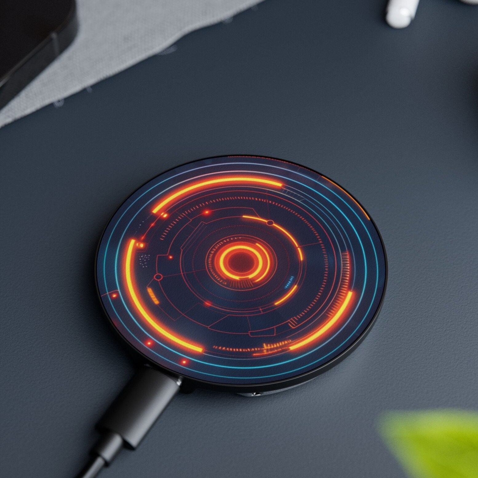 Futuristic High-tech Sci-fi UI Cyberpunk Magsafe Phone Holder Stand ...