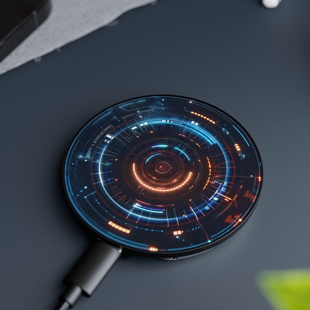 Futuristic High-tech Sci-fi UI Cyberpunk Magsafe Phone Holder Stand ...