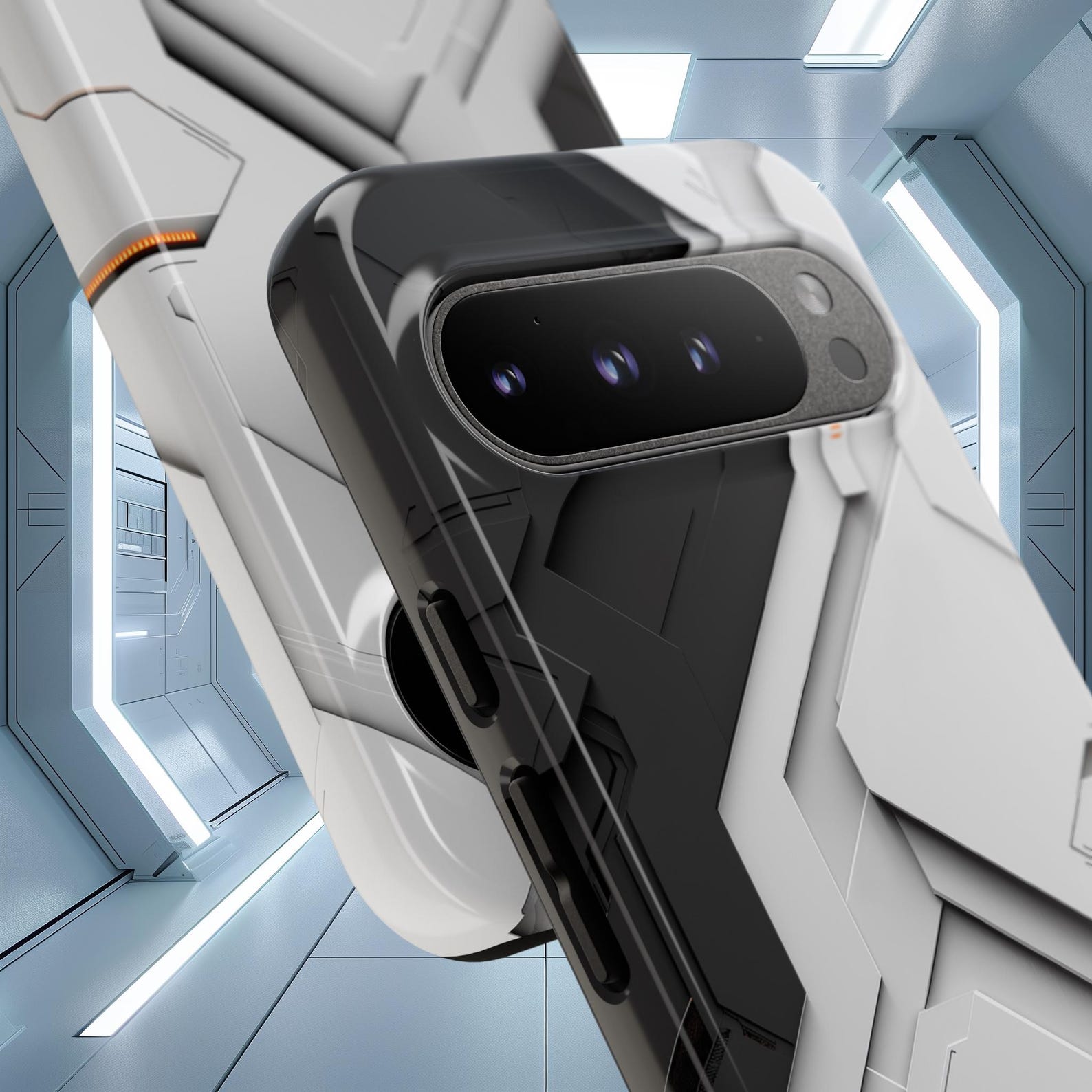 Futuristic High-tech Sci-fi Style Cyberpunk Phone Case for iPhone 17,16 ...