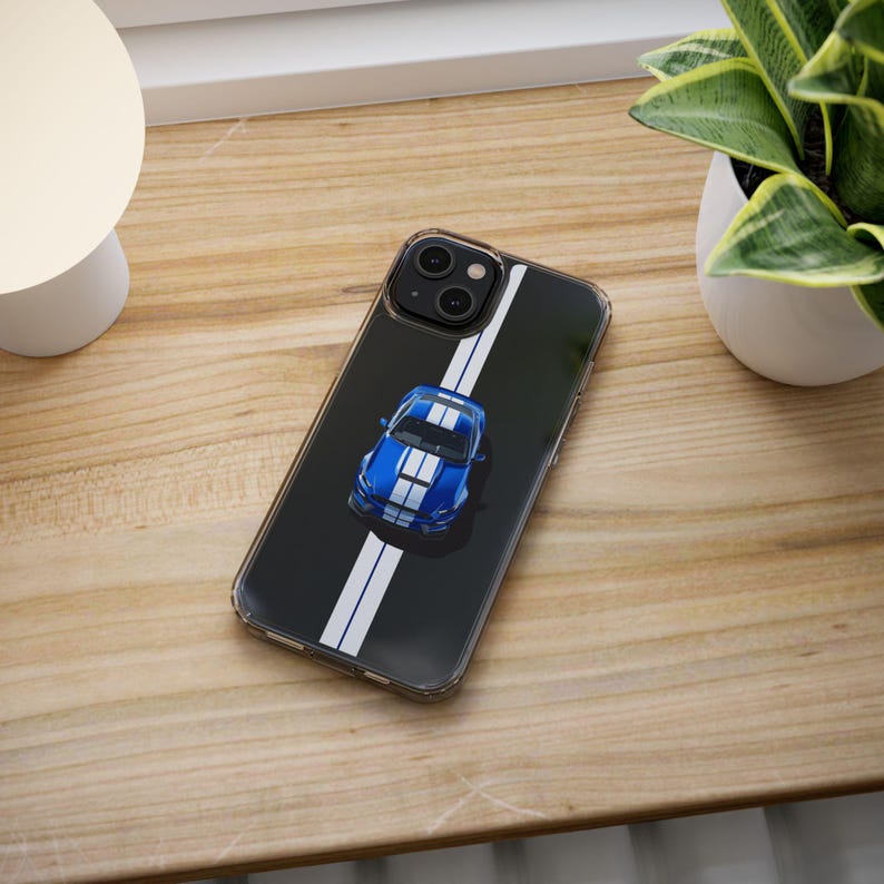 Ford Mustang Shelby GT Muscle Sports Car Clear Phone Case for iPhone 16 ...