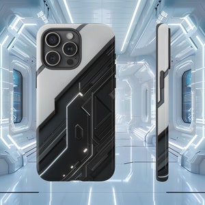Futuristic High-tech Sci-fi Cyberpunk Phone Case for iPhone 16,15,14,13 ...