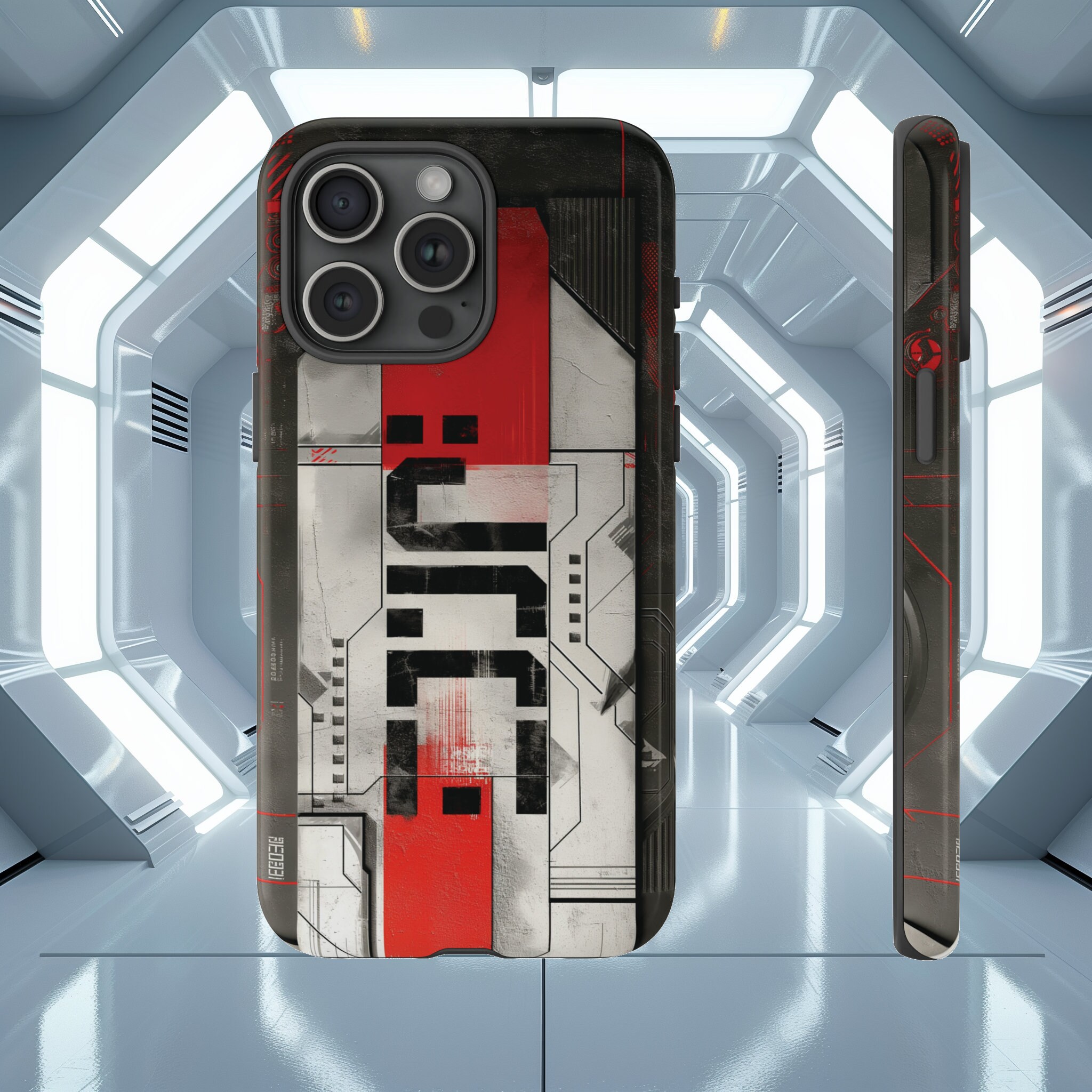 Cyberpunk Aesthetic Futuristic Sci-fi Phone Case for iPhone 16,15,14,13 ...