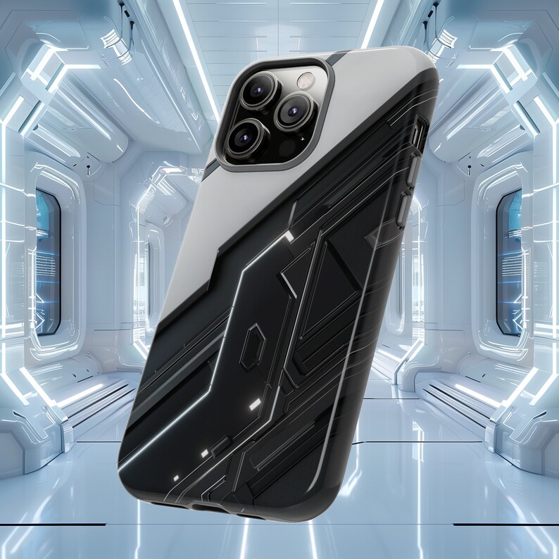 Futuristic High-tech Sci-fi Cyberpunk Phone Case for iPhone 16,15,14,13 ...