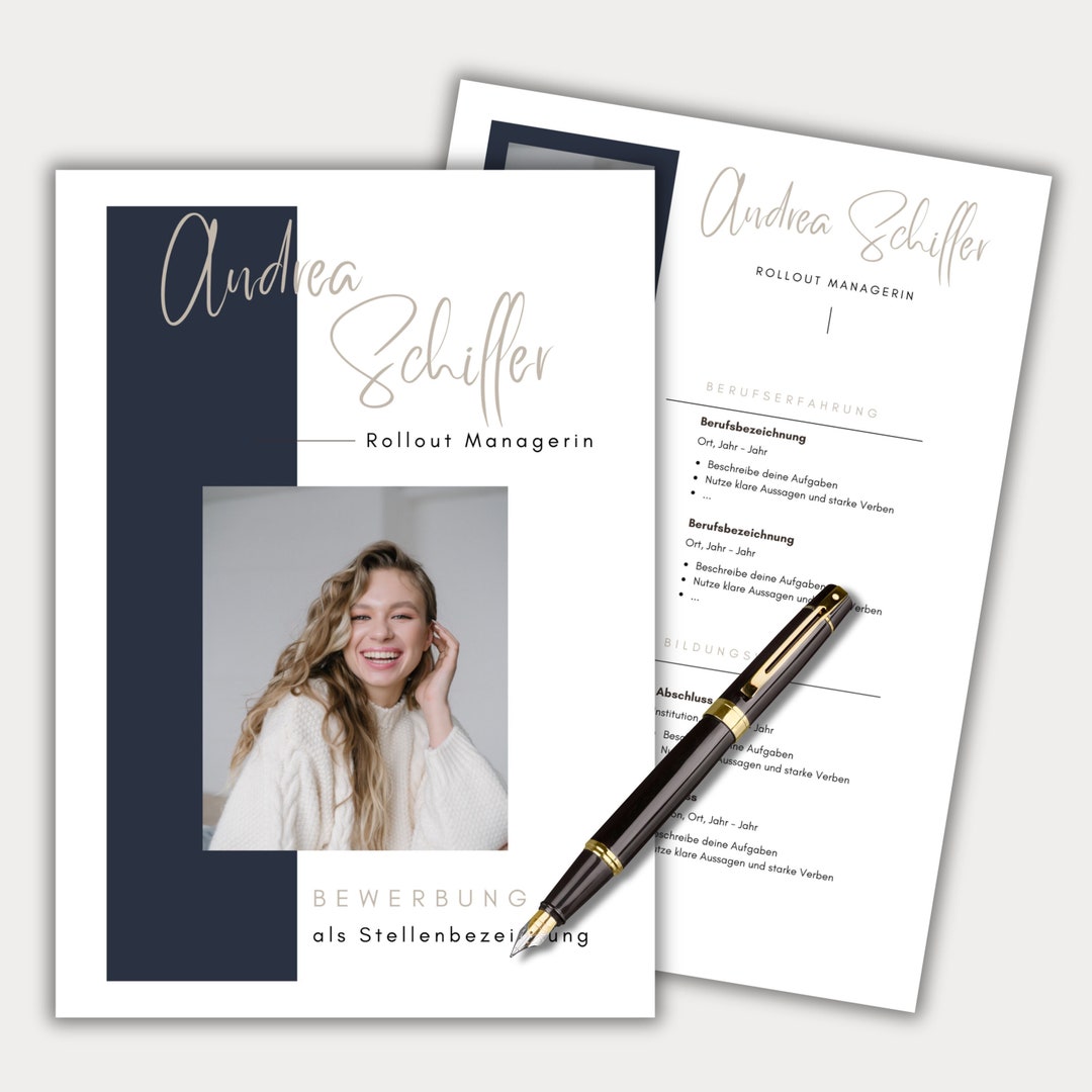 Modern Application Templates German Tabular CV Template Cover Sheet ...