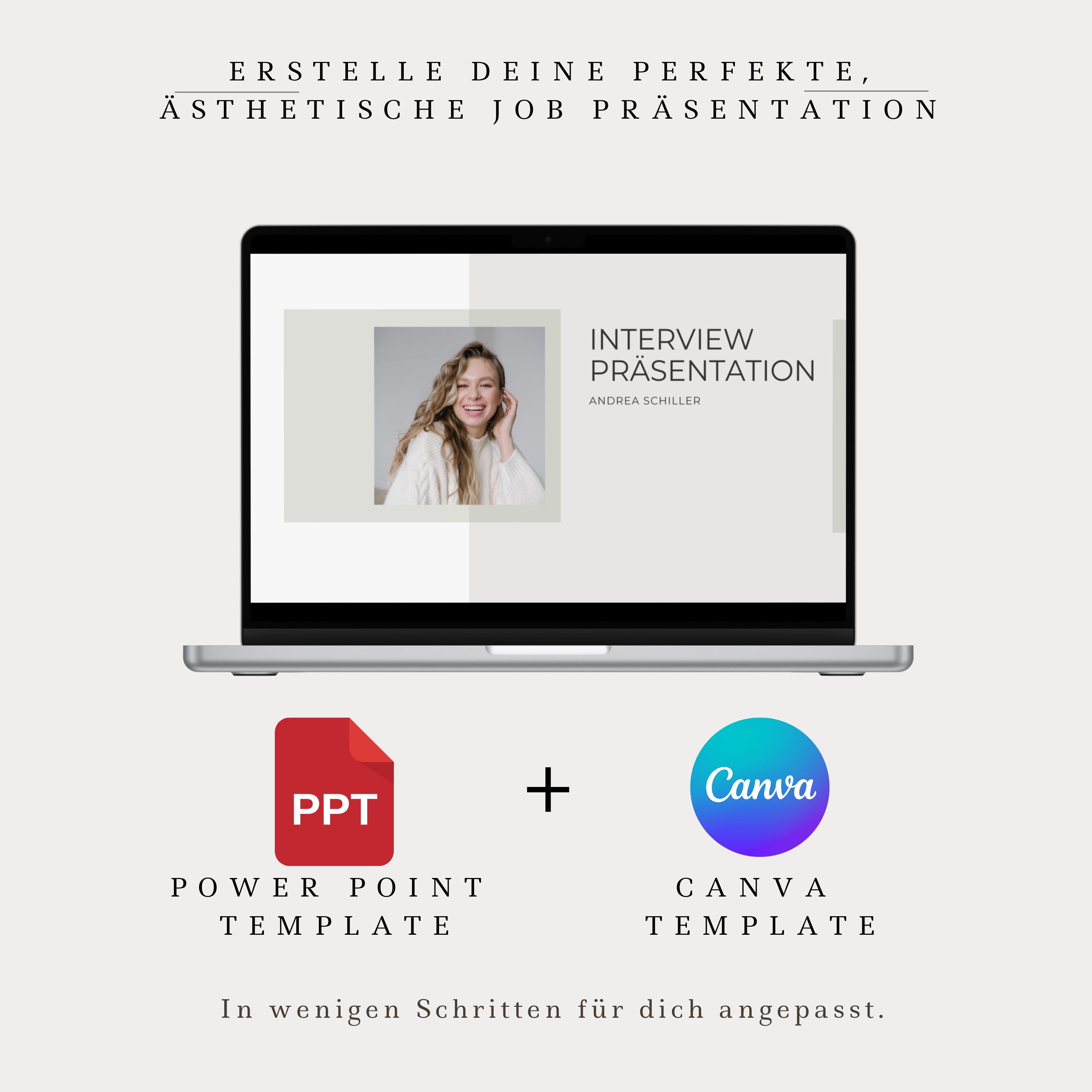 Job Interview Presentation Powerpoint Template Canva Modern Executive ...