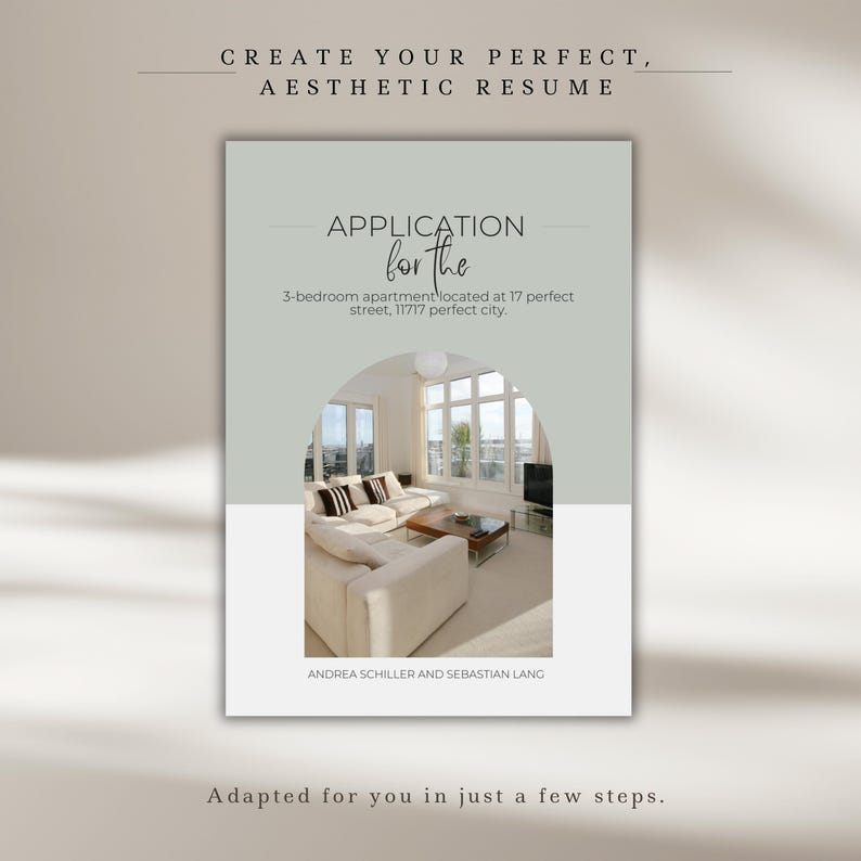 Tenant Resume Template Rental Application CV Creative Rental Cover ...