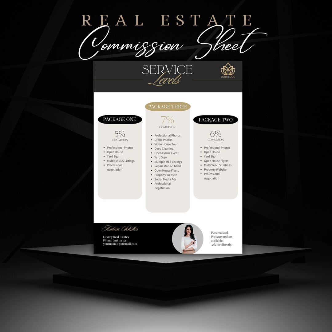 Commission Sheet Real Estate Template Modern Agent Buyers Commission ...