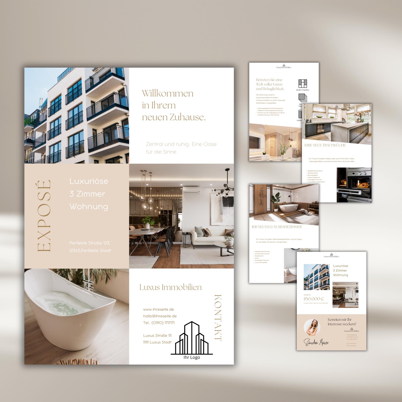 Real Estate Expose Template House Sale Agent Template Apartment Sale ...